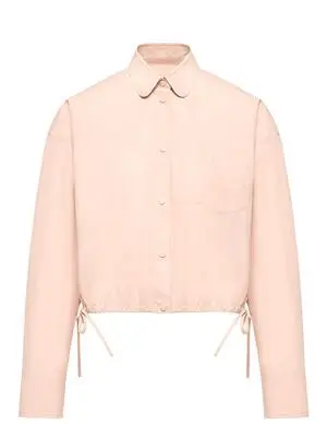 Moncler Cotton Poplin Cropped Shirt - Pink