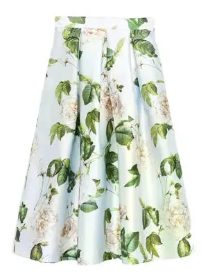 LUNATICA MILANO Luna Floral-print Midi Skirt - Blue