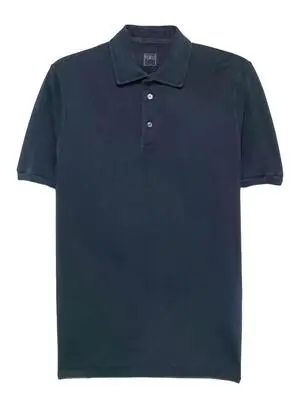 Fedeli Short-sleeve Polo Shirt Blue