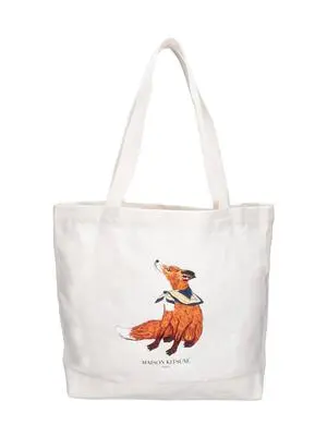 Maison Kitsuné Dreaming Fox Tote Bag - Beige