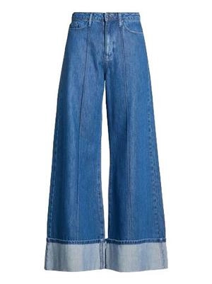 Karl Lagerfeld Wide-leg Jeans With Logo - Blue