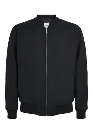 Sandro Wool-blend Bomber Jacket - Blue