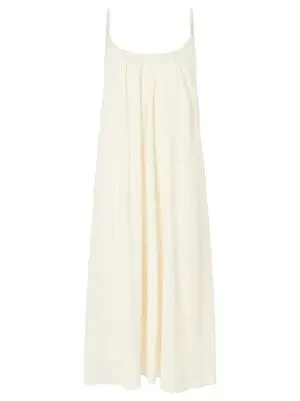 ERES Confidentielle Draped Silk And Cotton-blend Cover-up - Neutrals