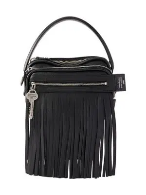 Acne Studios Camero Fringe Leather Shoulder Bag - Black
