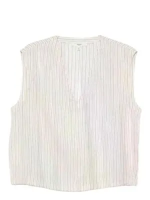 Barena Venezia Vertical-stripe V-neck Blouse - Neutrals