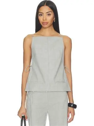 ST. AGNI Square Side Tie Top - Concrete