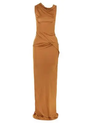 Rick Owens Shailee Draped Jersey Gown - Gold
