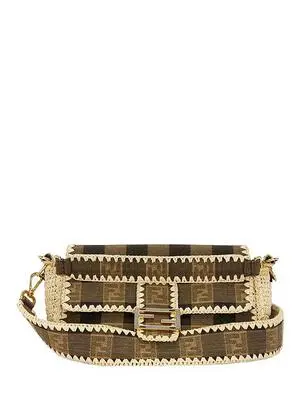 Undefined Fendi Pequin Baguette Shoulder Bag - Brown