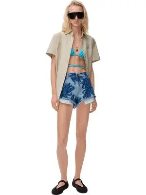 LOEWE Printed Denim Shorts
