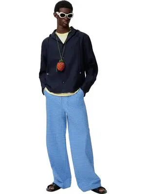 Loewe Cotton Drawstring Trousers - Blue/white