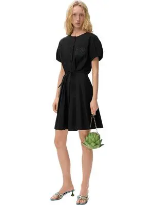 Loewe Shirt Dress In Cotton Blend - Black