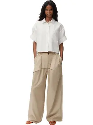 Loewe Cotton Trousers - Beige