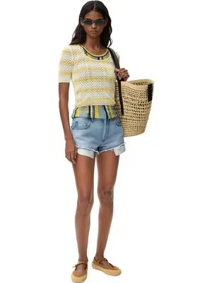 Loewe Denim Shorts - Washed Blue