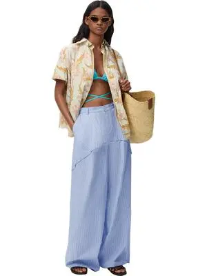 Loewe Cotton Striped Trousers - Blue/multicolor