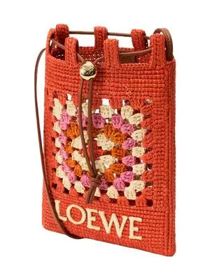Loewe Drawstring Pocket - Bright Orange/pink