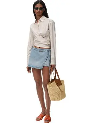 Loewe Shirt In Cotton - Beige/orange