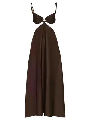 BAOBAB Kalina Balconette-neckline Maxi Dress - Brown