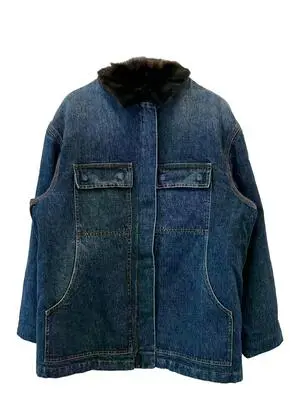 Magda Butrym Patch-pocket Denim Jacket - Blue