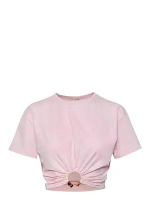 BAOBAB Tika Ruched Ring-detail T-shirt - Pink