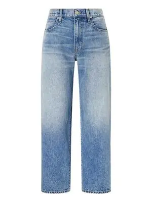 SLVRLAKE Hunter Cropped Mid-rise Straight-leg Jeans - Blue