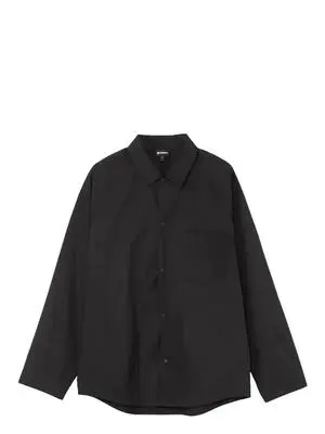 GOLDWIN Sheer Raglan-sleeve Shirt - Black