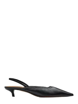 ATP ATELIER Lana Nappa Leather Slingbacks Black