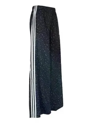 Adidas Originals Wide-leg Leopard-print Track Pants - Grey
