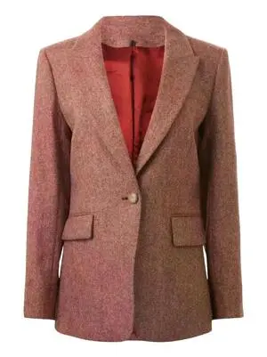 Veronica Beard Vega Dickey Button-closure Blazer - Brown