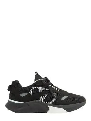 Valentino Garavani Valentino Garavani Demivee Mesh And Suede Trainers Black