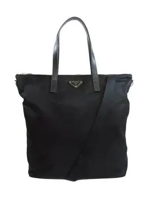 PRADA Logo-Triangle Tote Bag