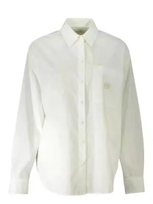 Calvin Klein Logo Patch Button-down Shirt - White