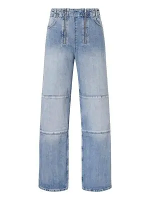 Tibi Fischer Mid-rise Wide-leg Jeans - Blue