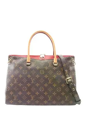 LOUIS VUITTON 2015 Monogram Pallas Mm Satchel - Brown