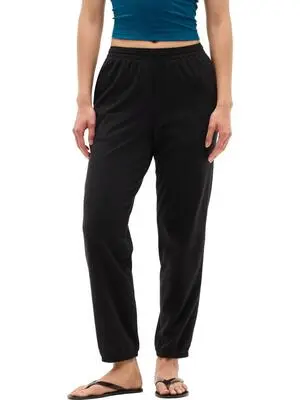 Athleta Airy Cotton Terry Jogger - Black