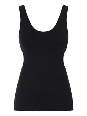 AURALEE Cutout Ribbed-Knit Jersey Tank