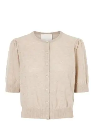 Citizens Of Humanity Raina Pointelle-knit Wool And Cashmere-blend Cardigan - Brown