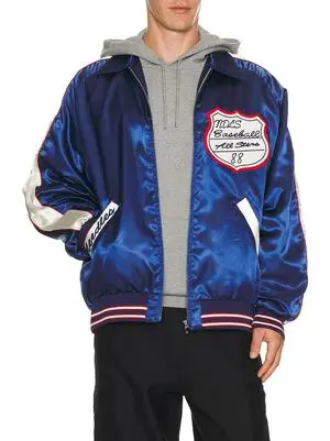 Needles Stadium Jacket Poly Sateen - Navy