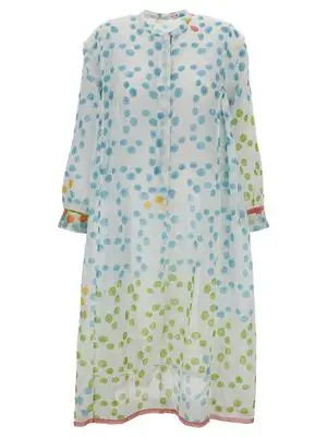 INJIRI Long Sleeve Trumpet Dress - Multicolor