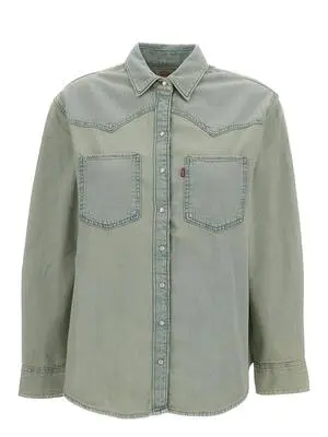 LEVI STRAUSS &AMP; CO. Levi Strauss & Co. Cotton-blend Denim Western Shirt - Azzurro