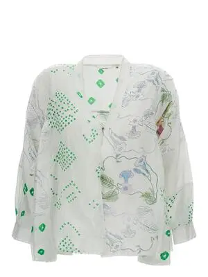 INJIRI Injiri V-Neck Silk Shirt