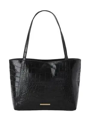 BRAHMIN Croc Embossed Leather Tote