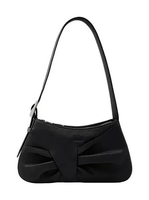 BEHNO Mini Leena Leather Shoulder Bag Black