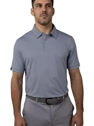 ASHWORTH GOLF Bunker Stripe Polo Driver Navy/white