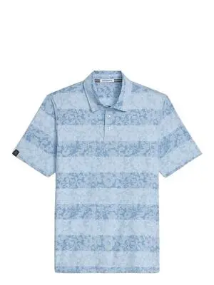 ASHWORTH GOLF Floral Rugby Polo - Denim