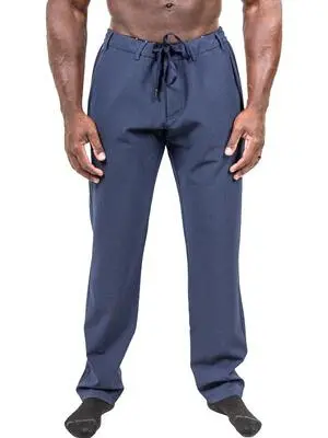 MACEOO Marthyr Tapered Leg Drawstring Pants - Blue