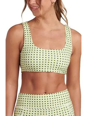 La Blanca Checkpoint Reversible Sports Bra - Lime