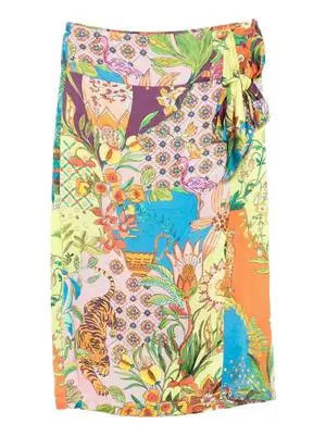 Liu Jo Tie-detail Midi Skirt - Yellow