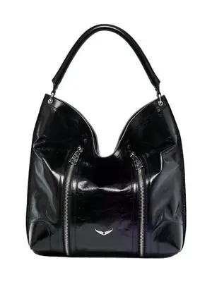 Zadig&Voltaire Patent Leather Shoulder Bag - Black