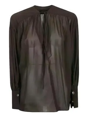 Pinko Tie-detail Blouse - Brown