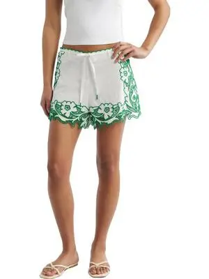 LOVE THE LABEL Trinity Embroidered Shorts